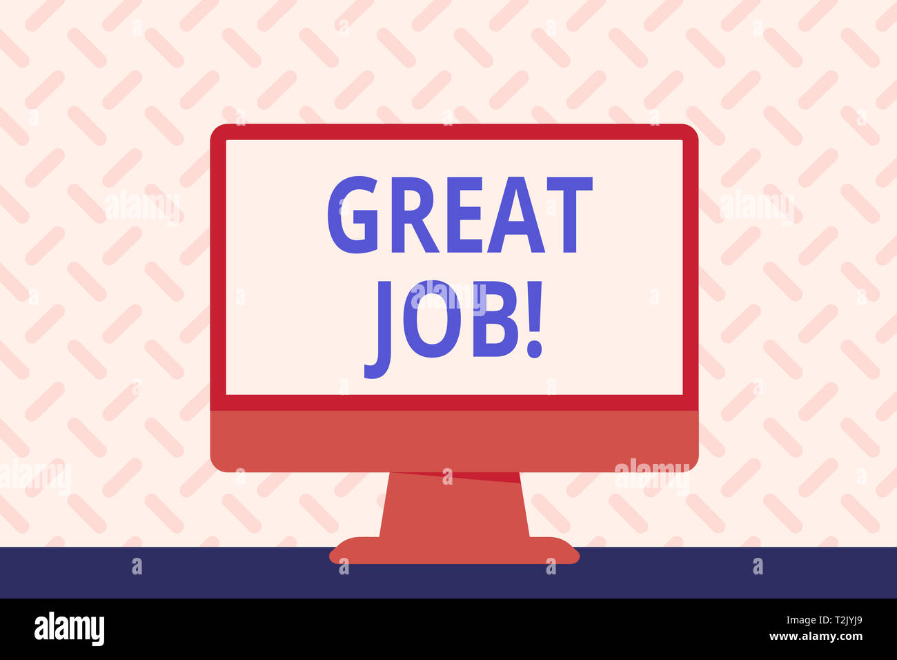 Text sign showing Great Job. Business photo showcasing used praising ...