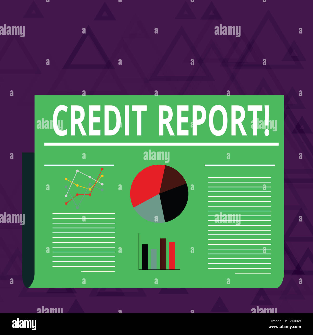 Handwriting text Credit Report. Conceptual photo detailed report ...