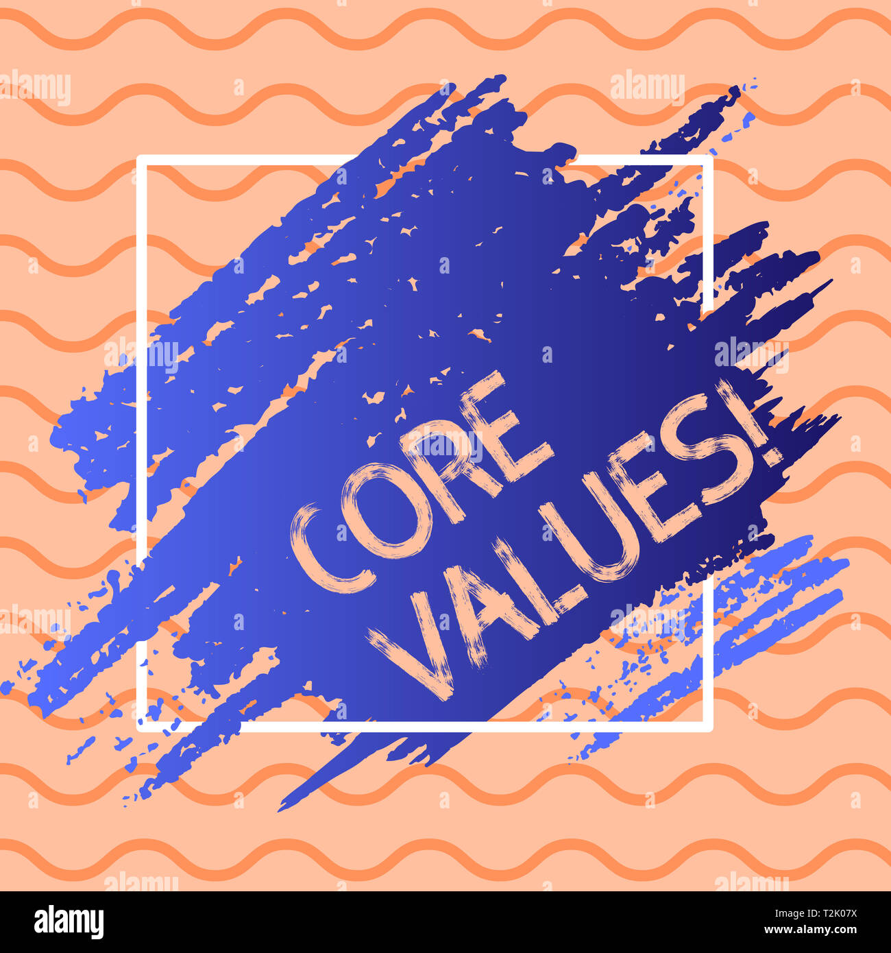 Writing note showing Core Values. Business concept for principle that ...