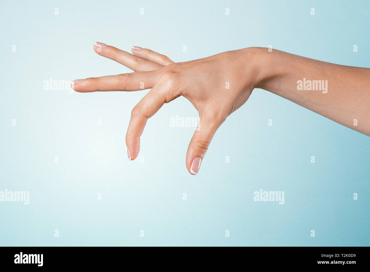 One hand reaching out palm up hi-res stock photography and images - Alamy