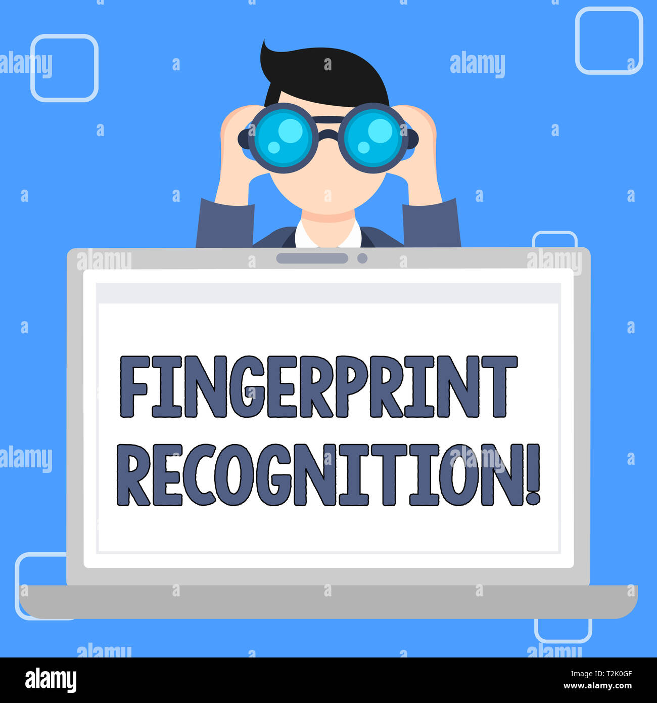Writing note showing Fingerprint Recognition. Business concept for ...