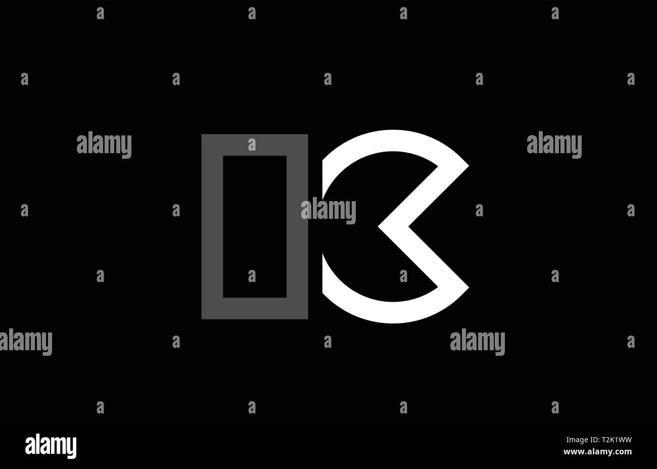 white black grey alphabet letter logo combination ic i c design ...
