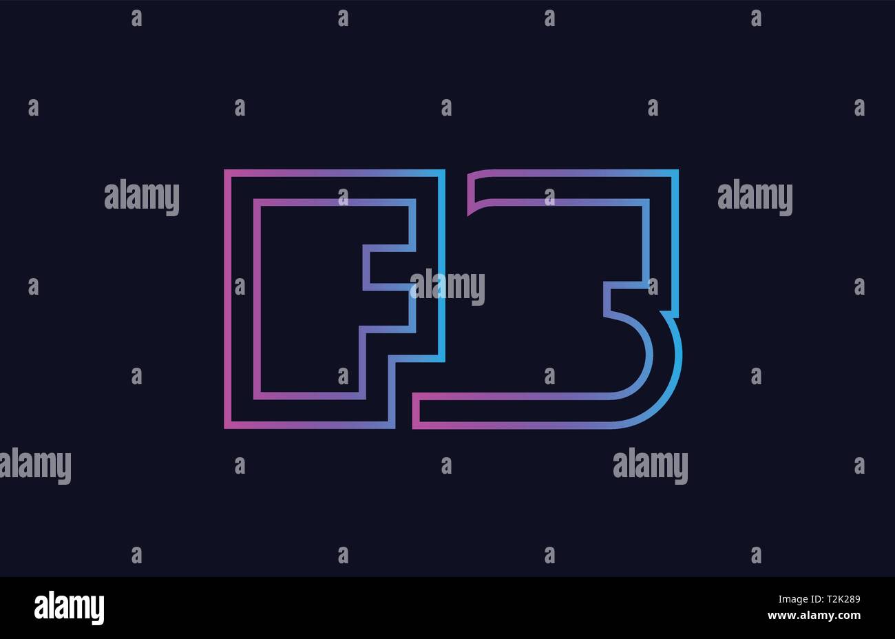 blue pink alphabet letter logo combination fs f s design suitable for a ...