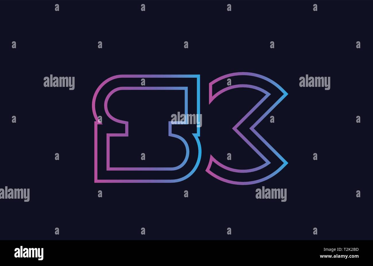 blue pink alphabet letter logo combination sc s c design suitable for a ...