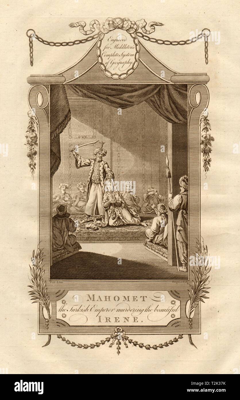 Mahomet, the Turkish Emperor murdering Irene. Sultan Mehmed II ...