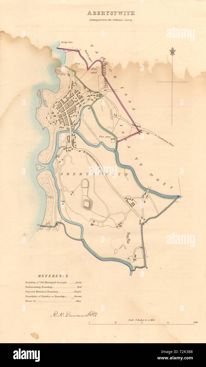 Aberystwyth map hi-res stock photography and images - Alamy