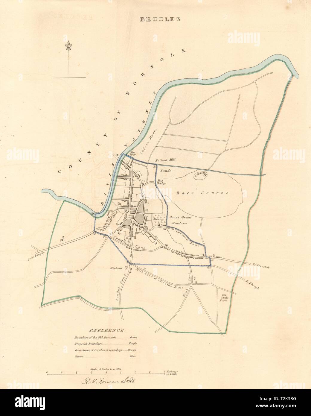Map Of Beccles High Resolution Stock Photography and Images - Alamy