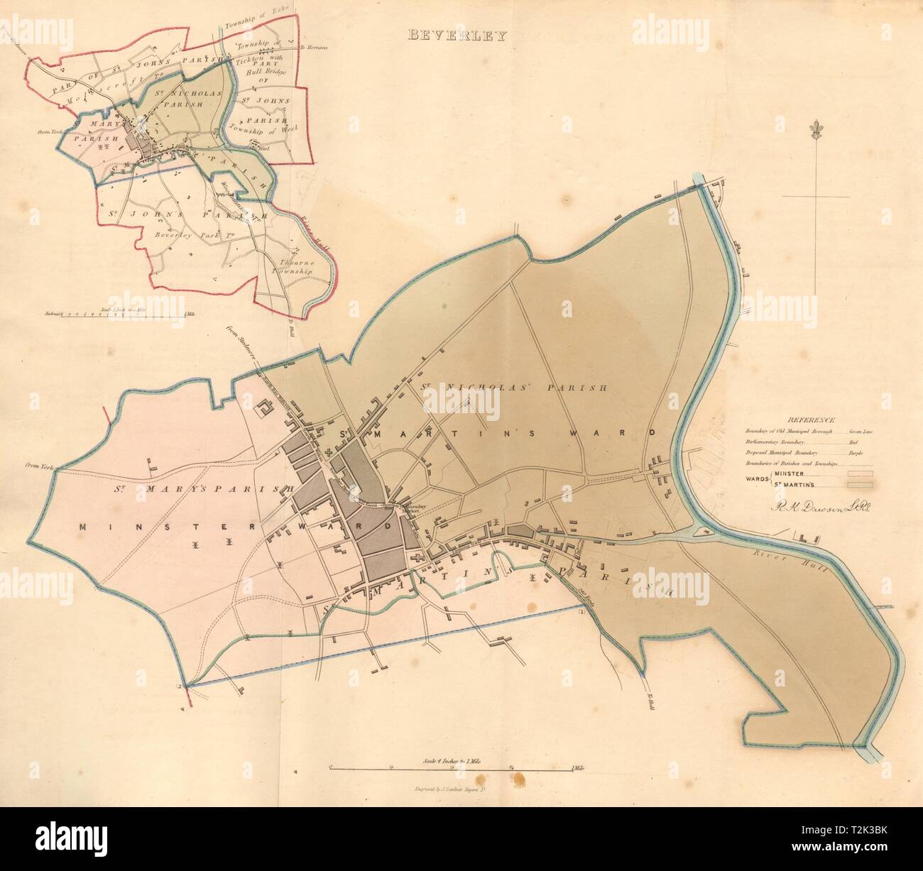 Beverley map hi-res stock photography and images - Alamy