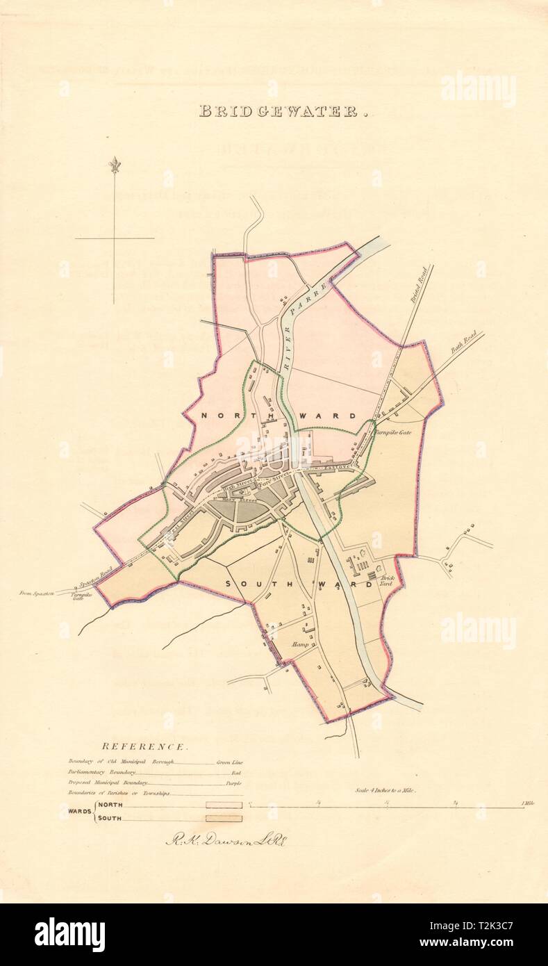 Map of bridgwater hi-res stock photography and images - Alamy
