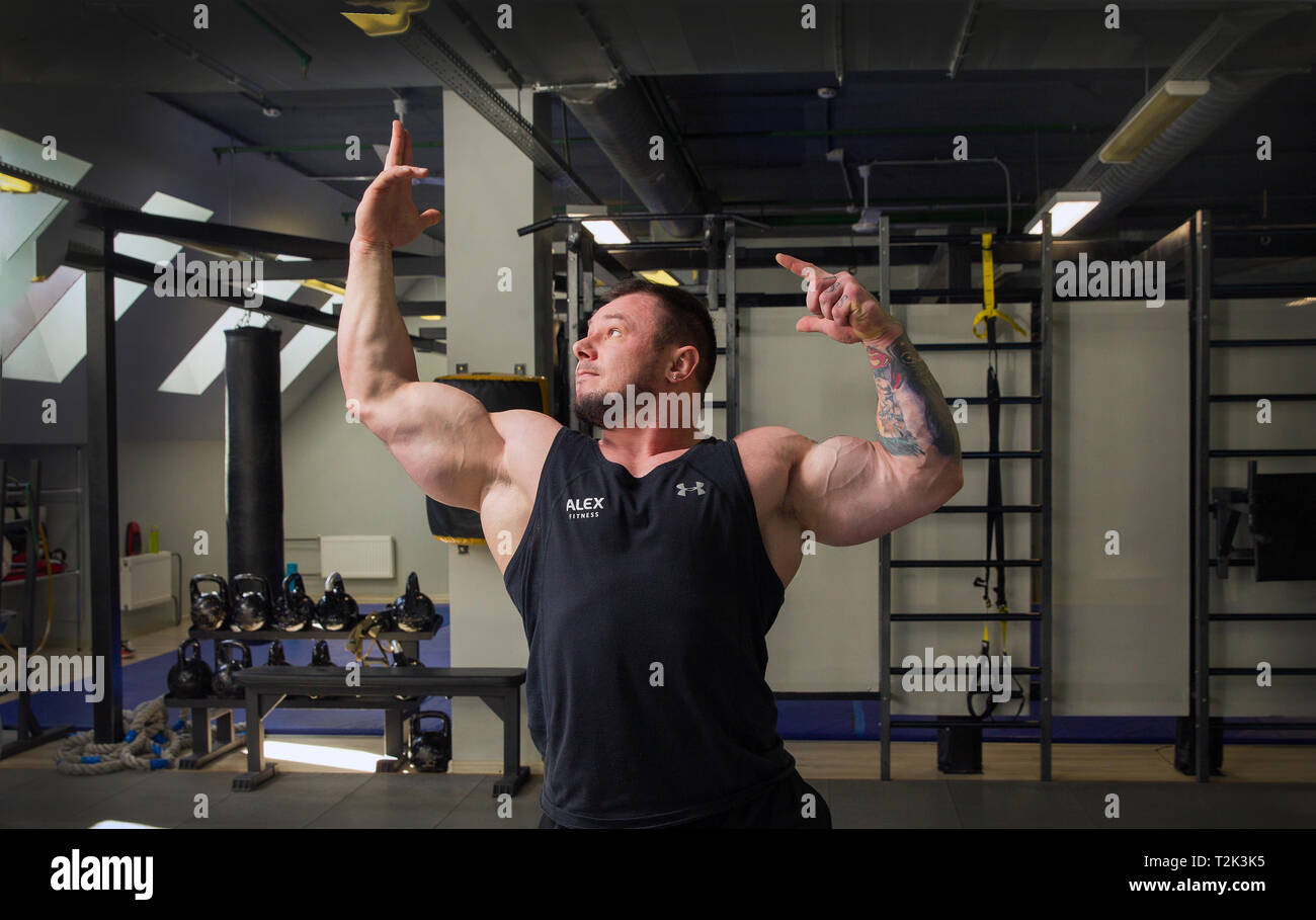 Strong european man standing in Strong european man - standing in pose ...