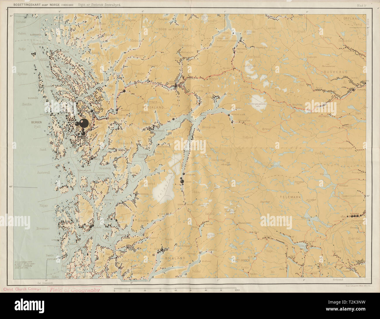 Oslo to bergen map hi-res stock photography and images - Alamy