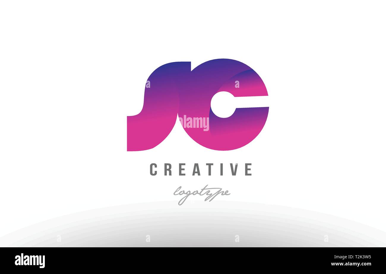 Design of alphabet letter logo combination sc s c with pink gradient ...