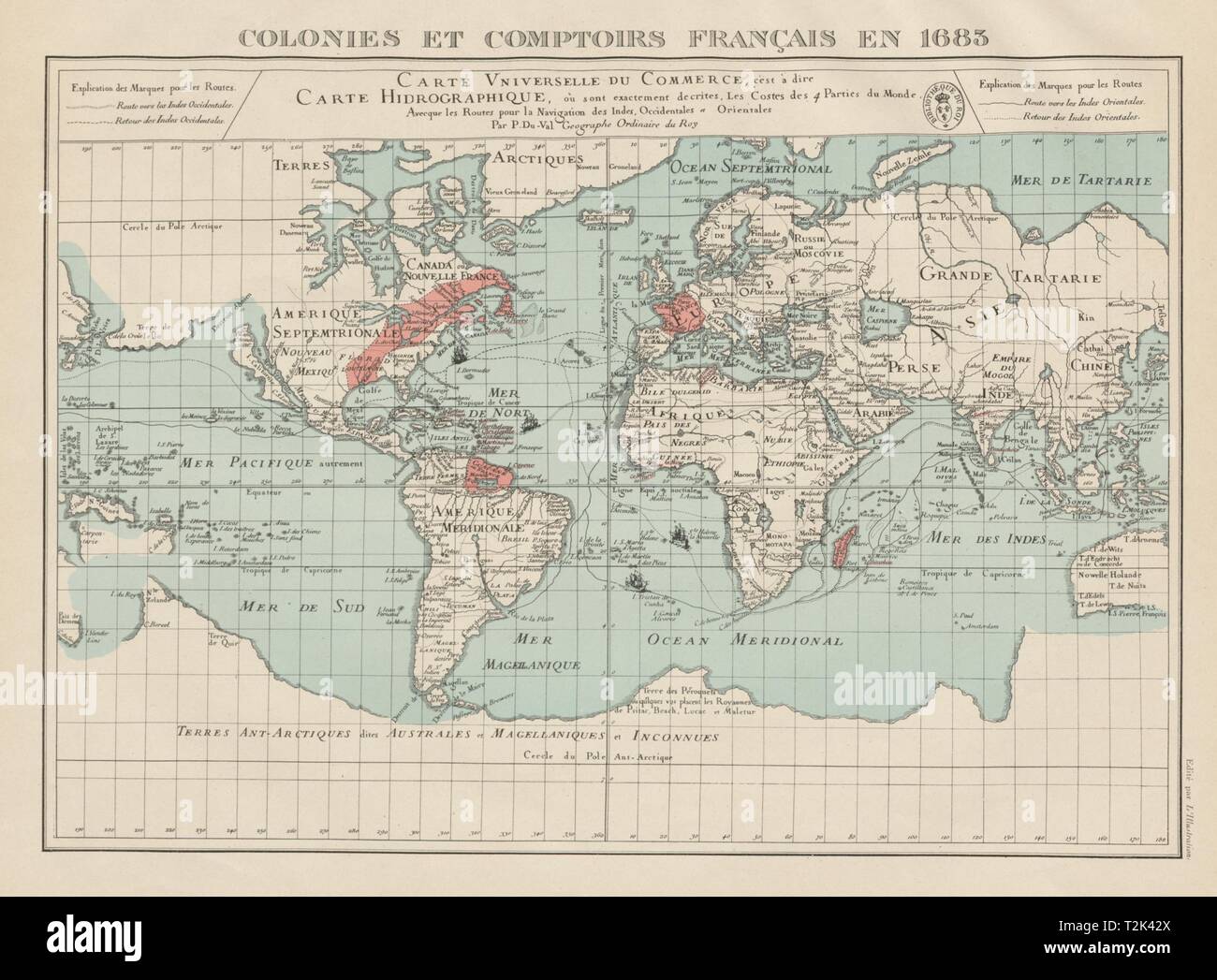 FRENCH COLONIES & TRADING POSTS 1683. Colonies et comptoirs Français ...