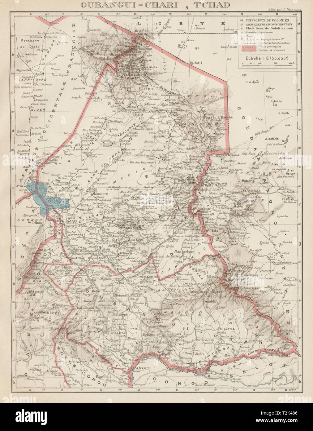 FRENCH COLONIAL CHAD & UBANGI-SHARI (C.A.R.). Oubangui-Chari Tchad 1929 ...