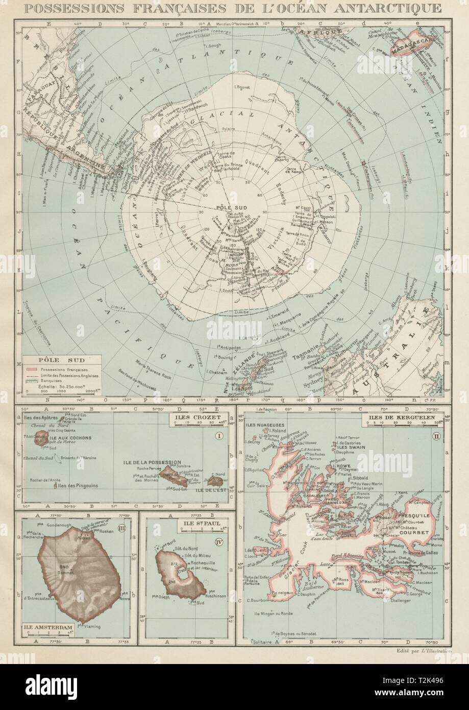 Kerguelen map hi-res stock photography and images - Alamy