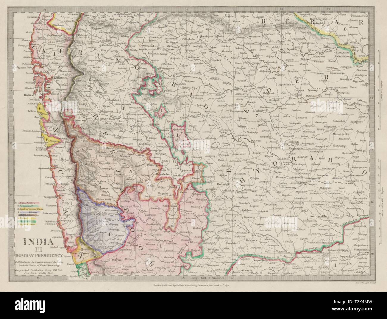 BOMBAY (MUMBAI) PRESIDENCY & HYDERABAD. Aurangabad; Bijapur. SDUK 1844 ...