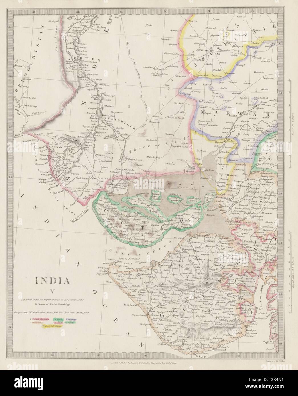 Map of gujarat hi-res stock photography and images - Alamy