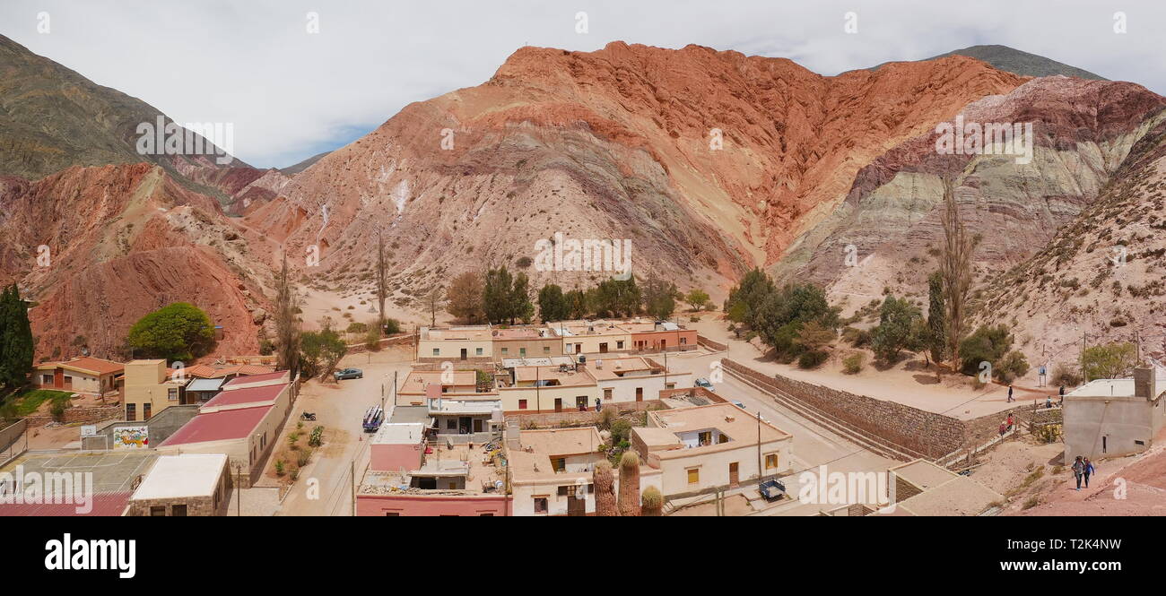 PURMAMARCA, AR - CIRCA OCT, 2018 - The colorful streets of Purmamarca ...