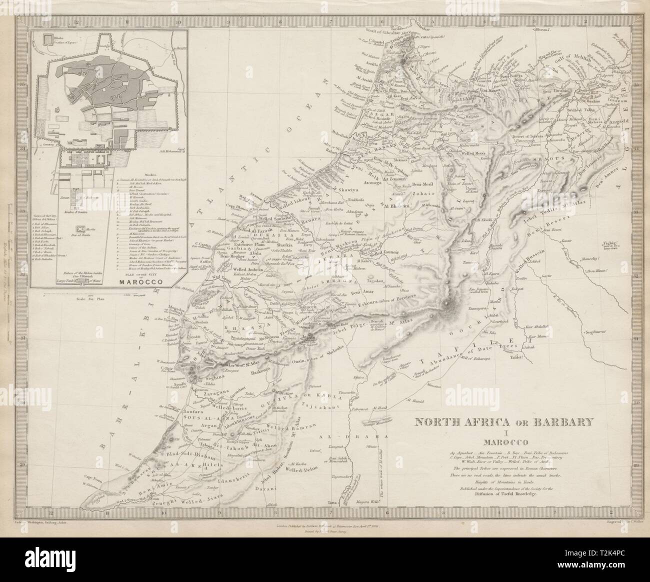 19th century map of morocco hi-res stock photography and images - Alamy