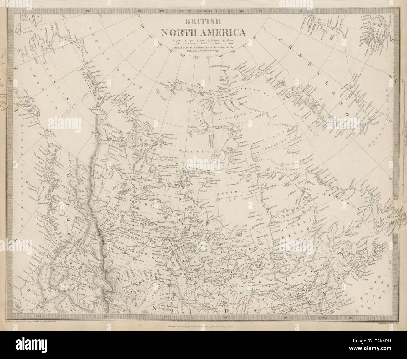 British north america map 19th century hi-res stock photography and ...