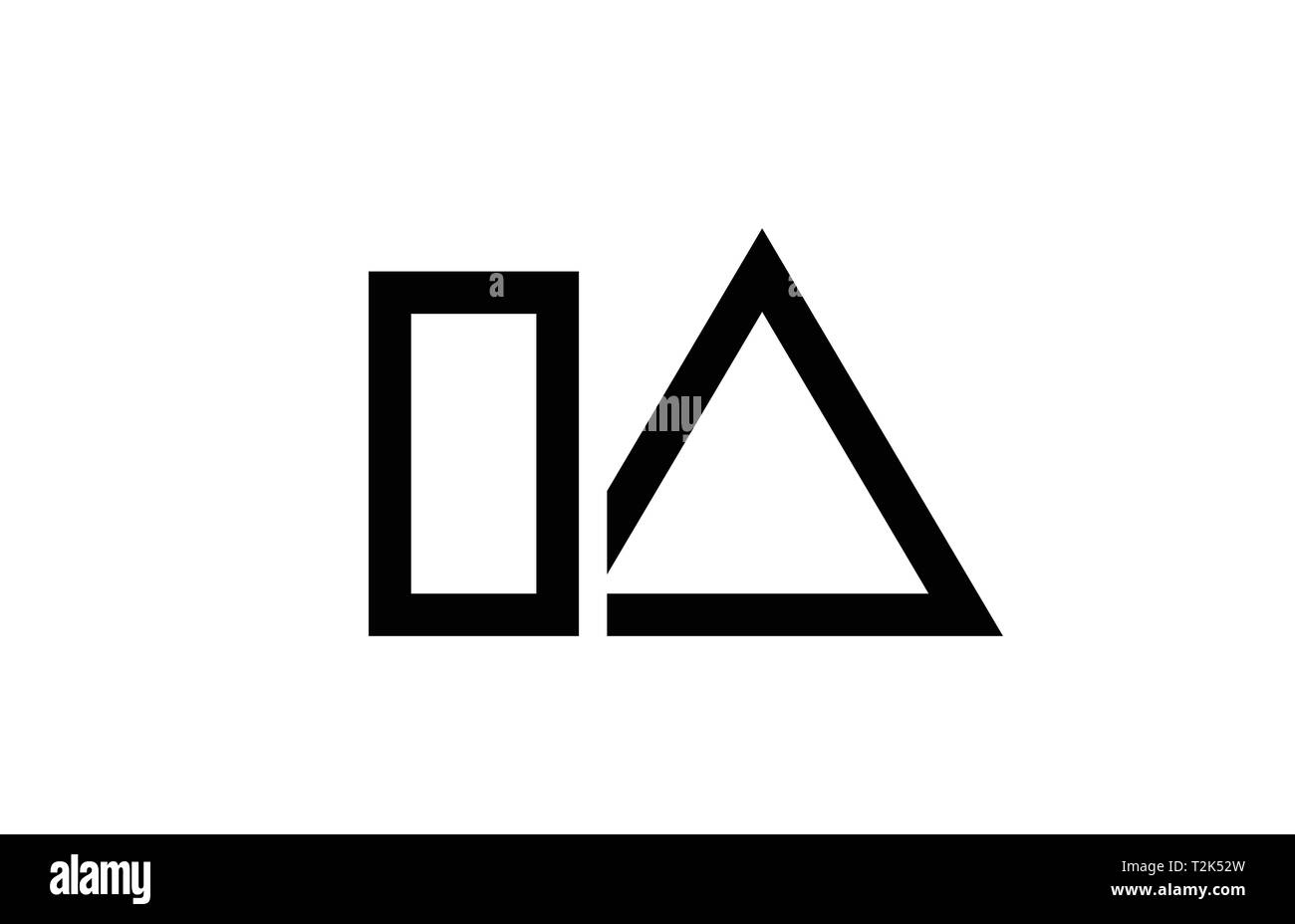 black and white alphabet letter logo combination ia i a design suitable ...