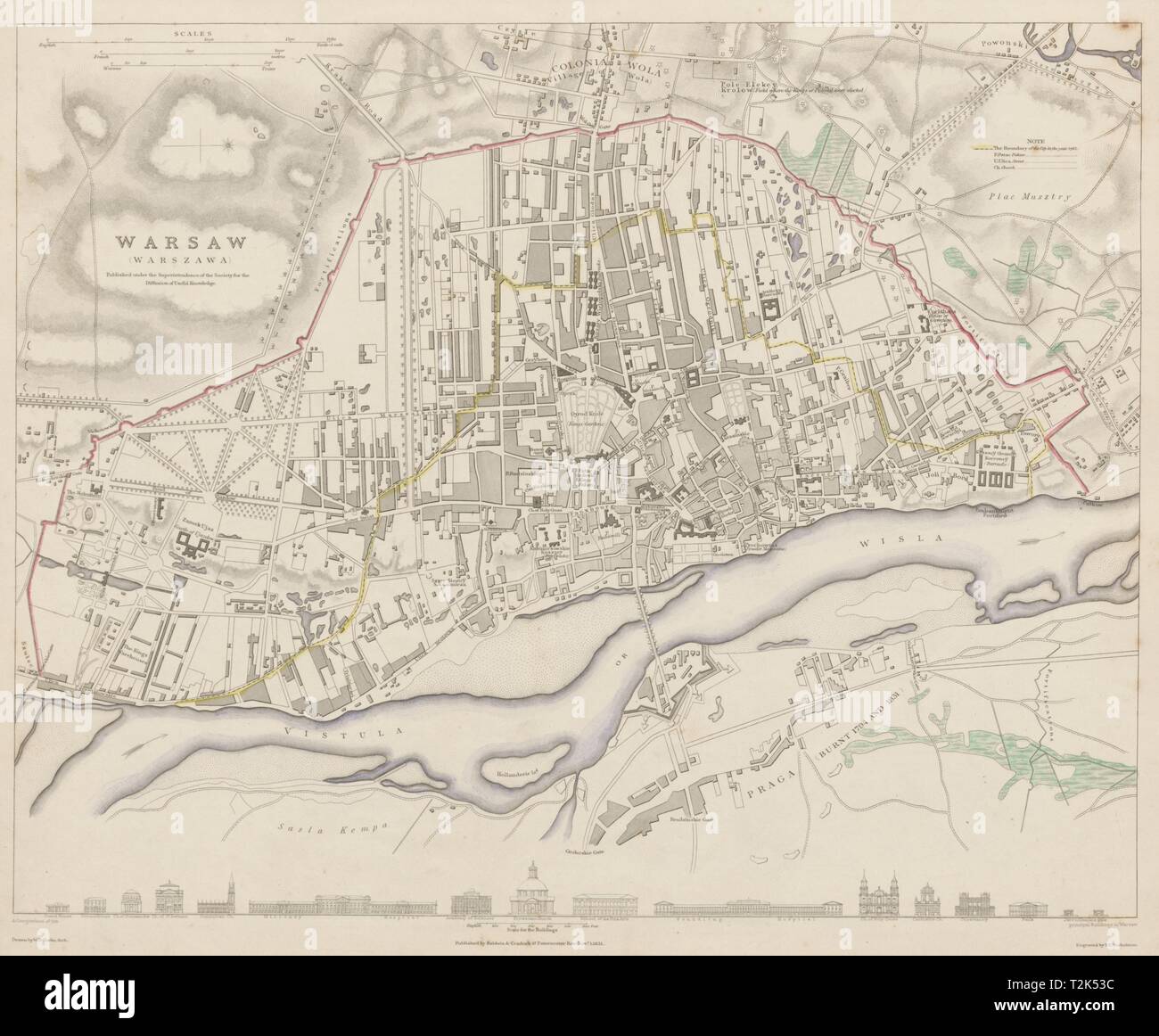 Vintage warsaw map hi-res stock photography and images - Alamy