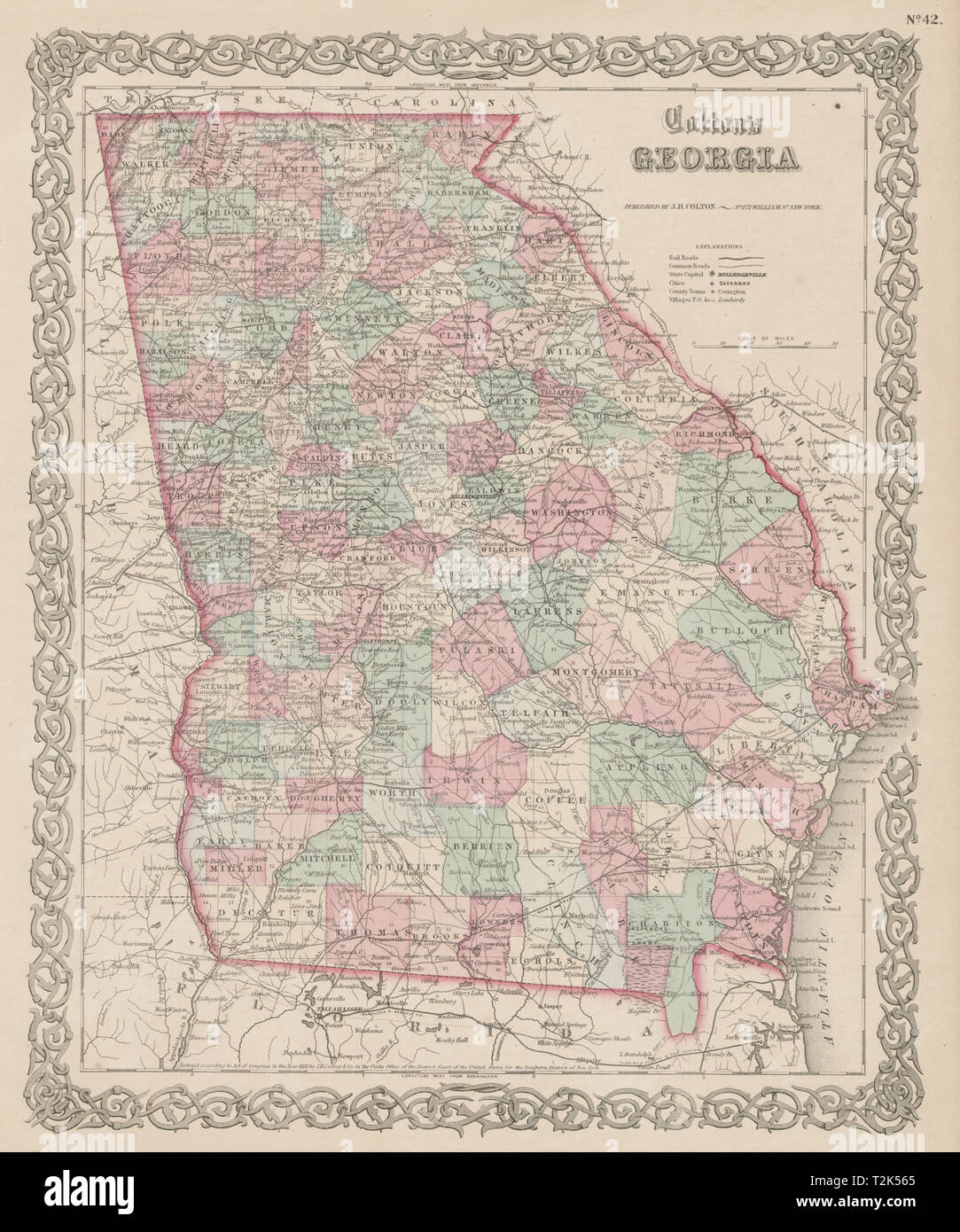 Us state georgia map hi-res stock photography and images - Alamy
