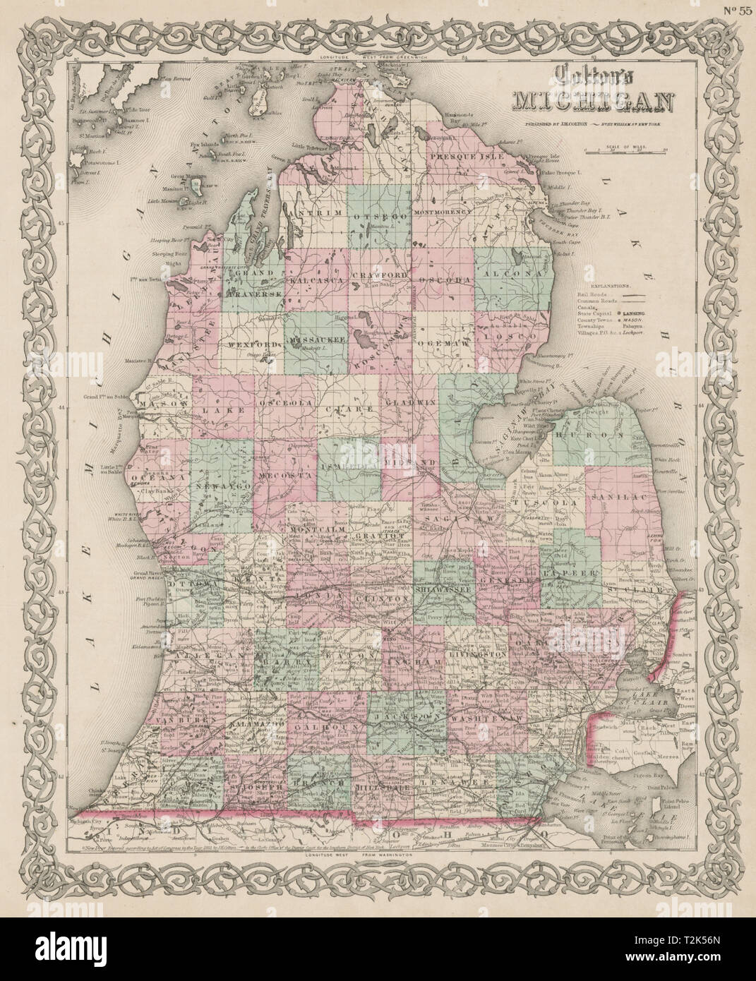 Colton map of michigan hi-res stock photography and images - Alamy