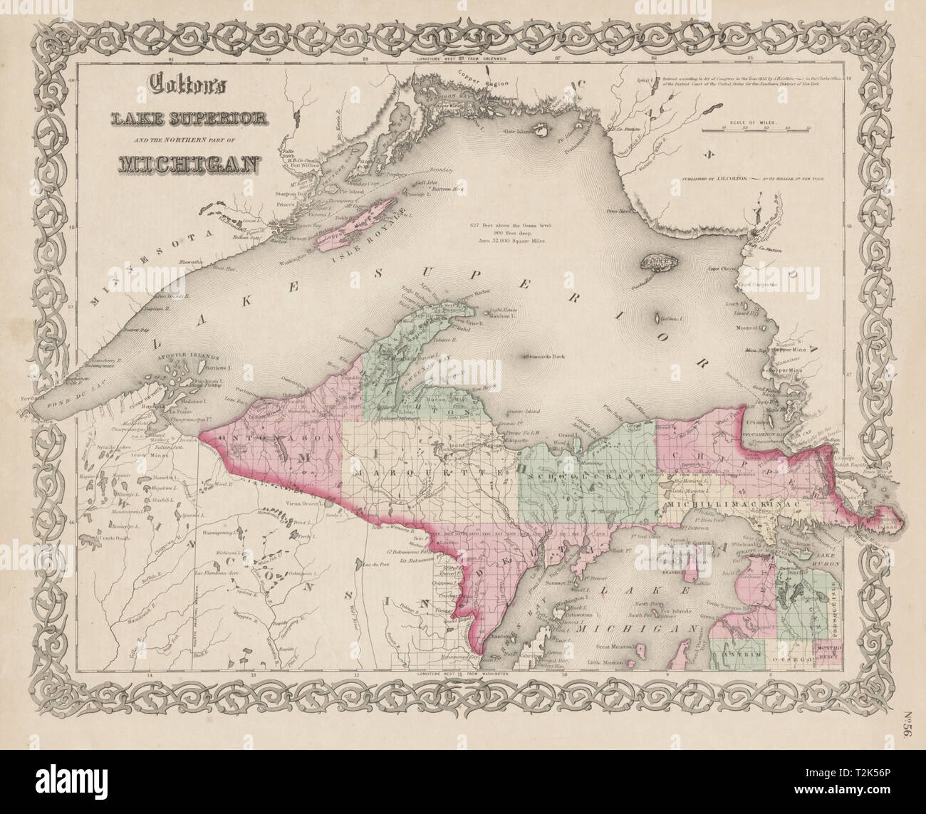 "Colton's Lake Superior and the northern part of Michigan". US state ...