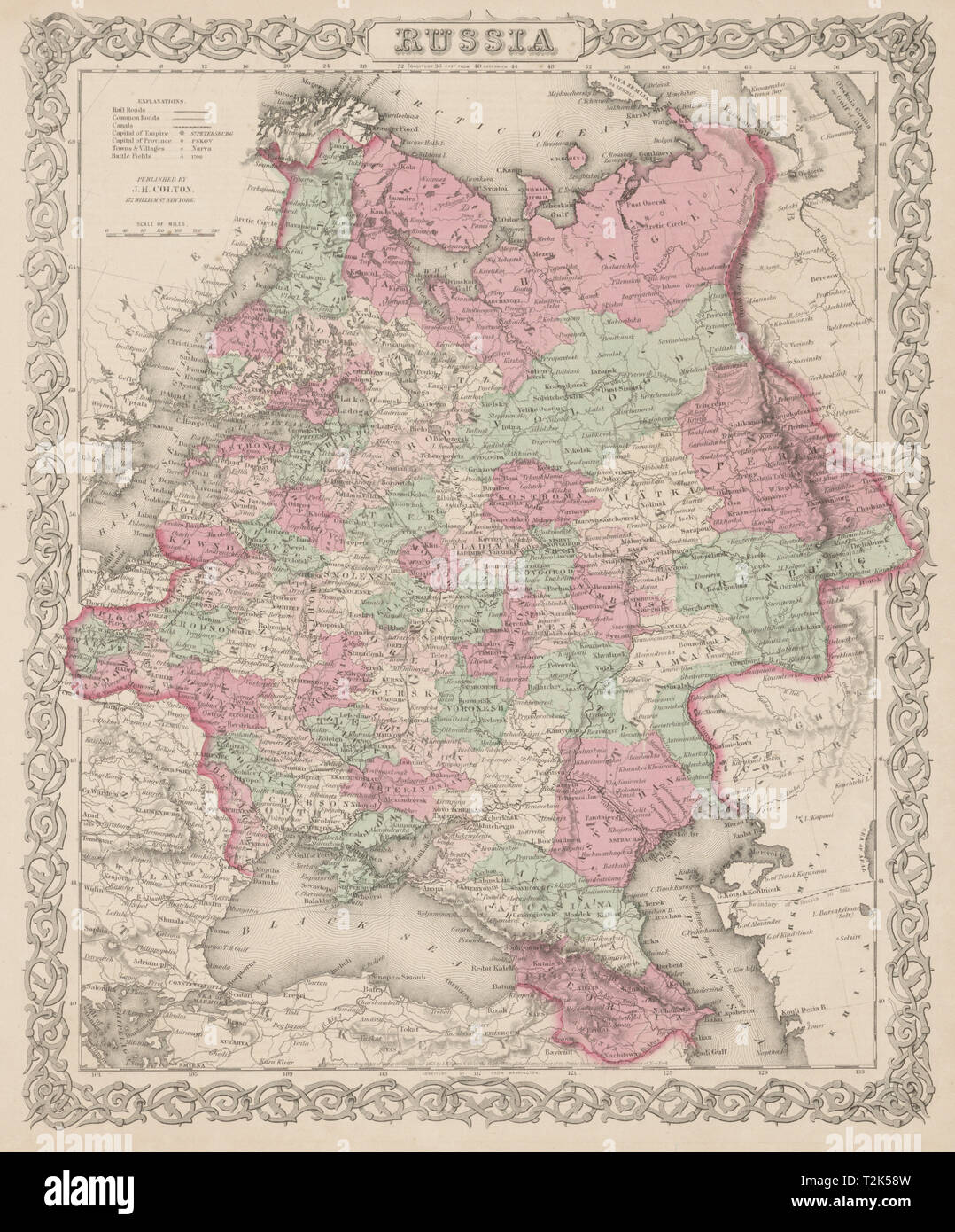 Colton map of russia hi-res stock photography and images - Alamy