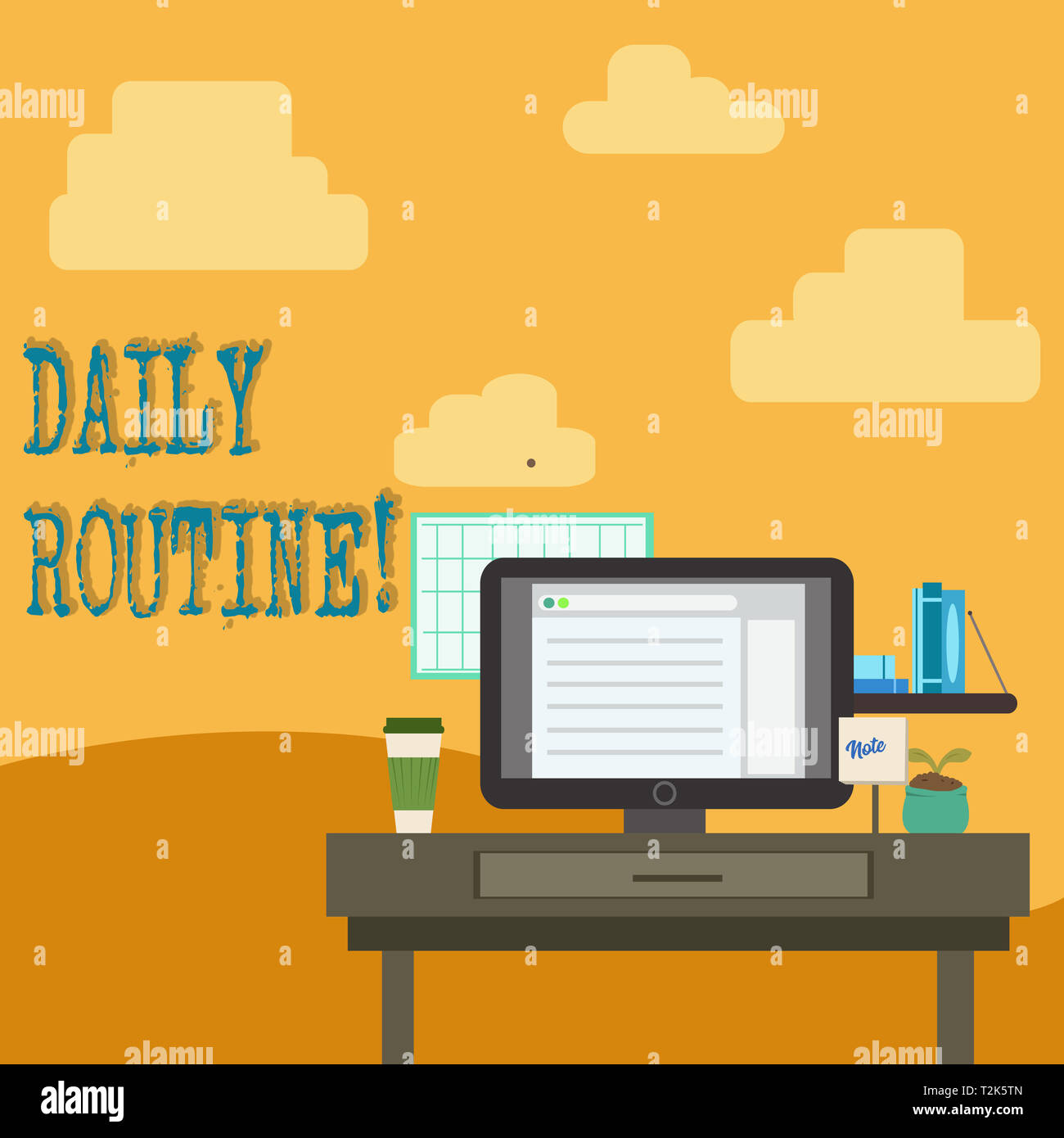 Conceptual hand writing showing Daily Routine. Concept meaning ...