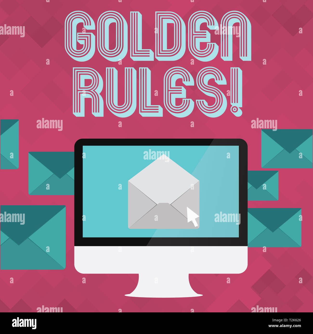 Writing note showing Golden Rules. Business concept for principle ...