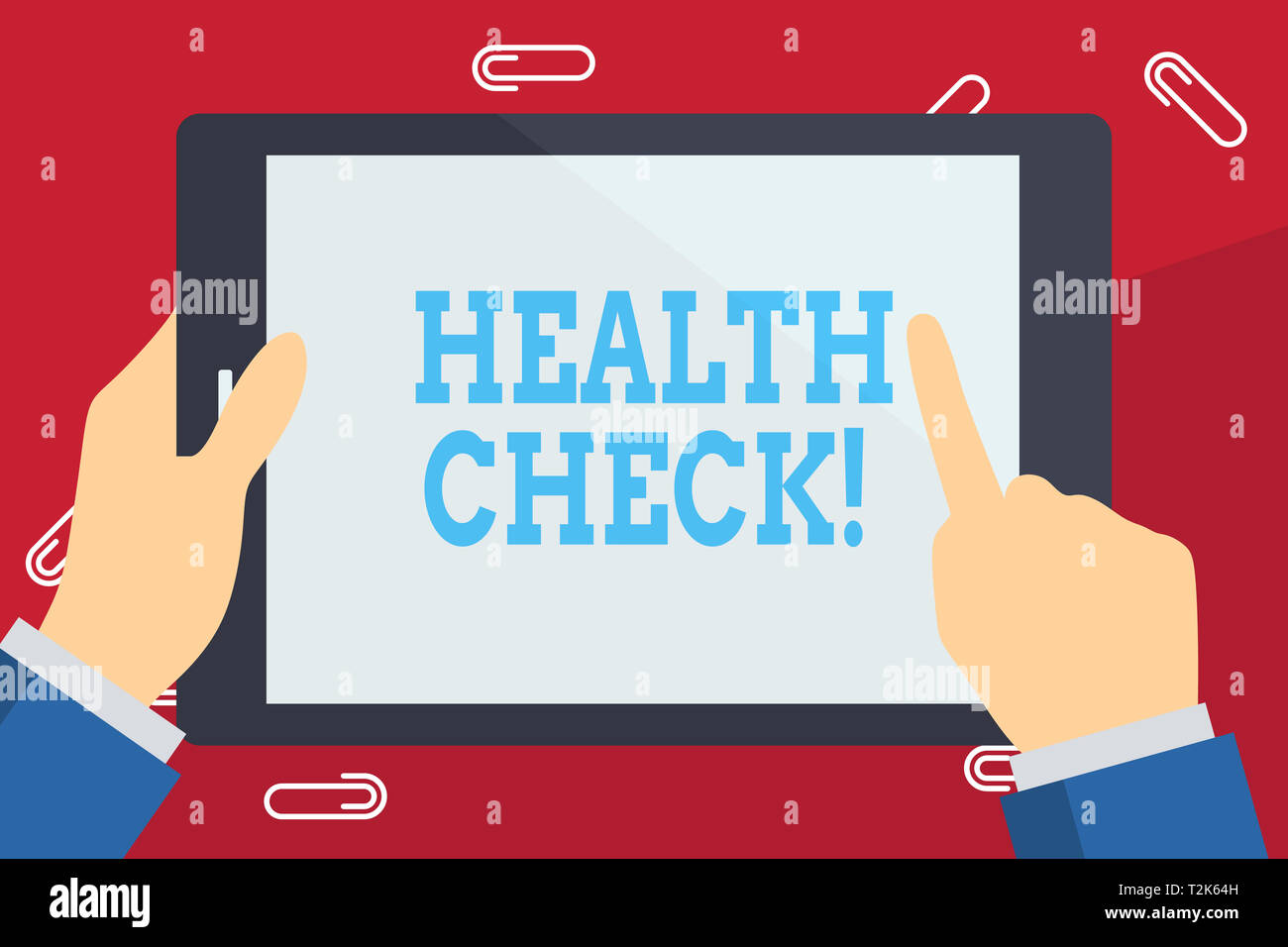 Writing note showing Health Check. Business concept for examination to ...