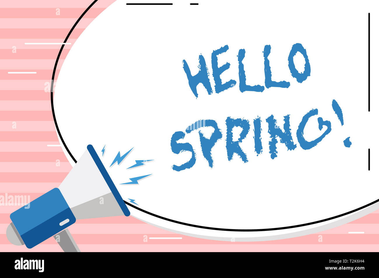 Conceptual hand writing showing Hello Spring. Concept meaning Welcoming ...