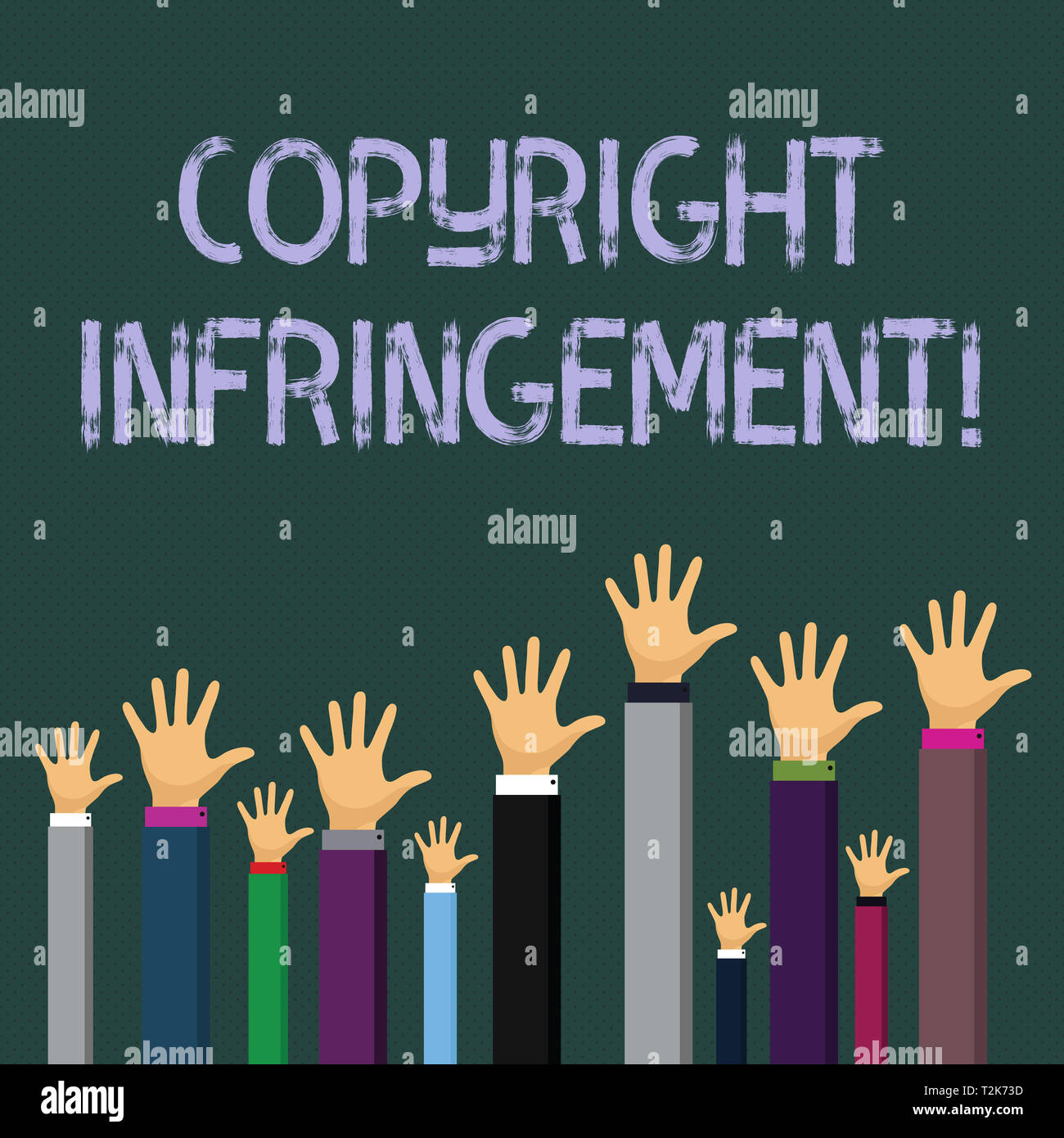 Writing note showing Copyright Infringement. Business concept for use ...