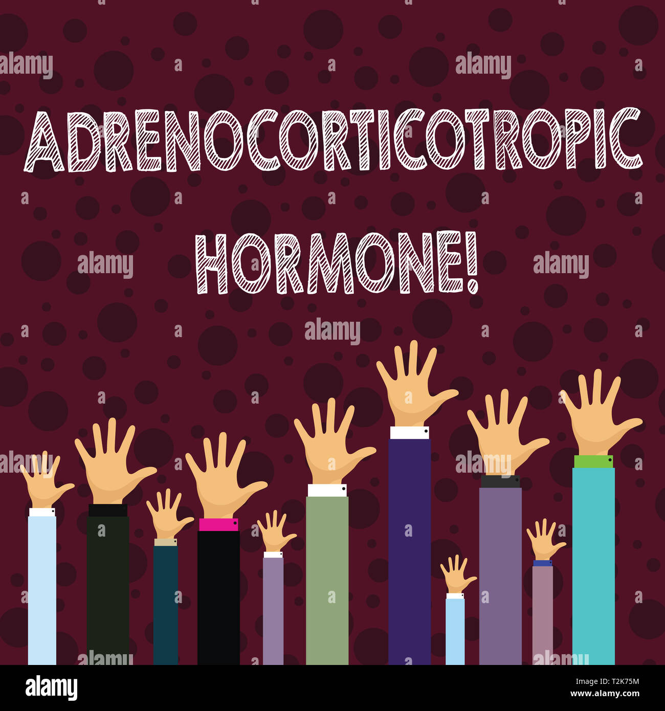 Writing note showing Adrenocorticotropic Hormone. Business concept for ...