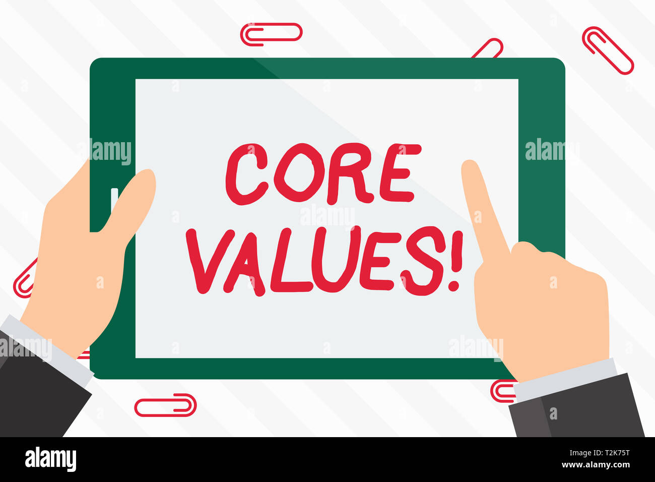 Text sign showing Core Values. Business photo showcasing principle that ...