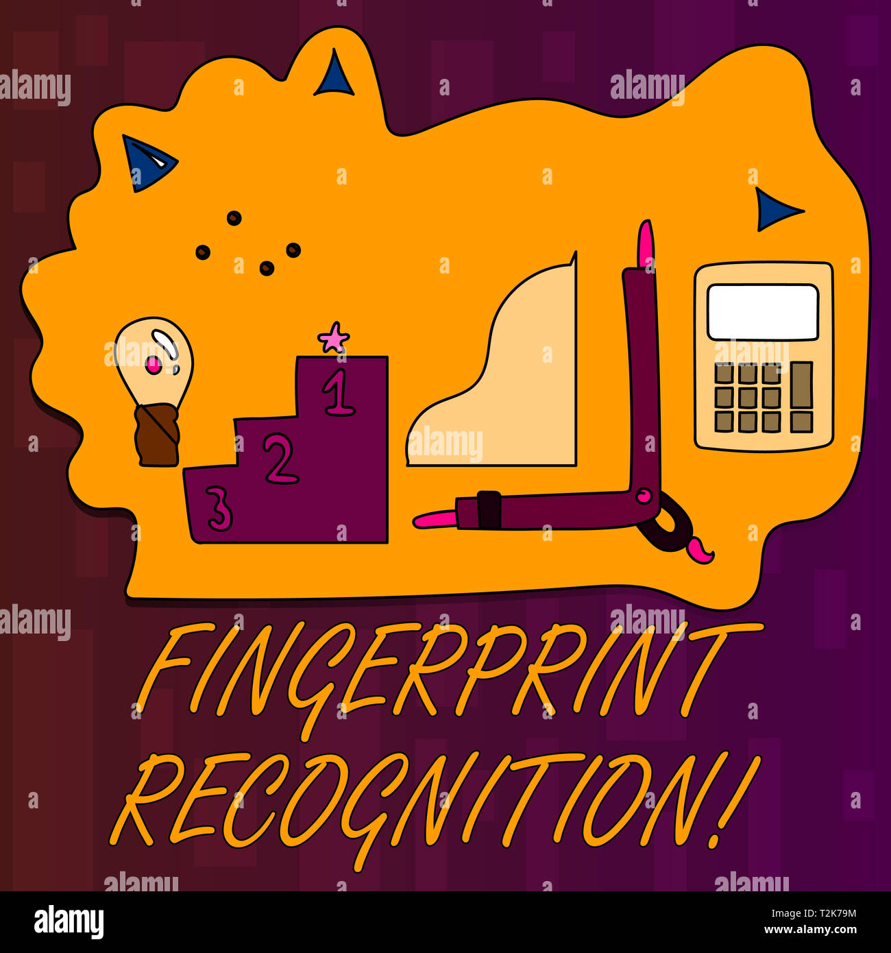 Handwriting text writing Fingerprint Recognition. Conceptual photo ...