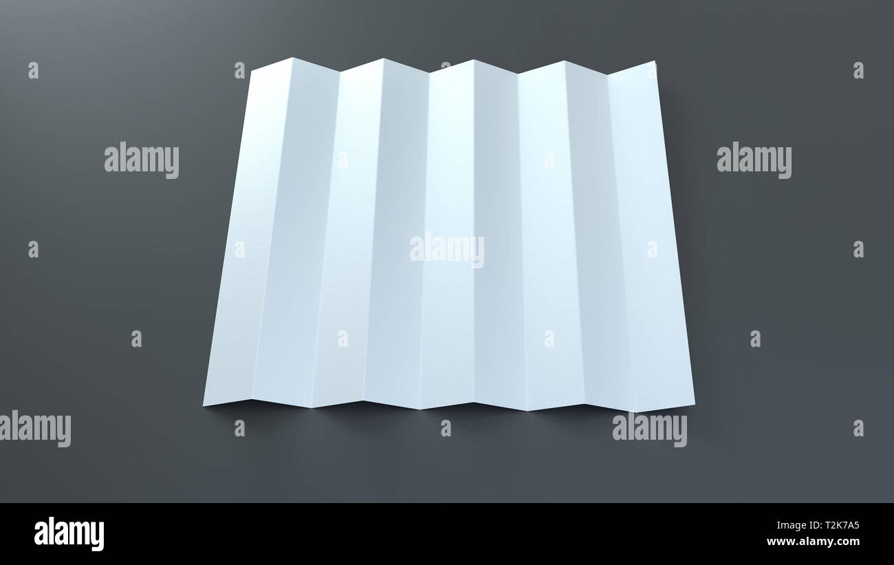 Paper folding clapper mockup. Sports fan stadium noise maker template ...