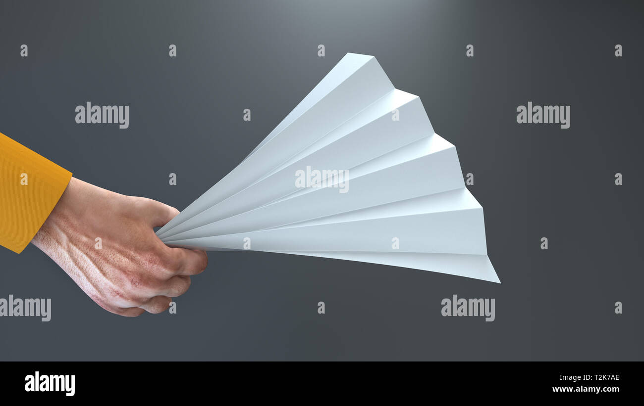 Paper folding clapper mockup. Sports fan stadium noise maker template ...