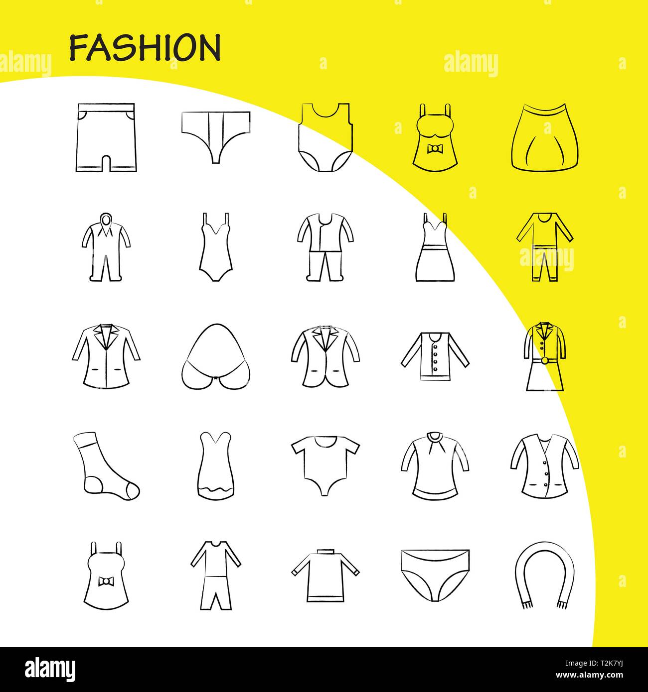 Fashion Hand Drawn Icons Set For Infographics, Mobile UX/UI Kit And ...