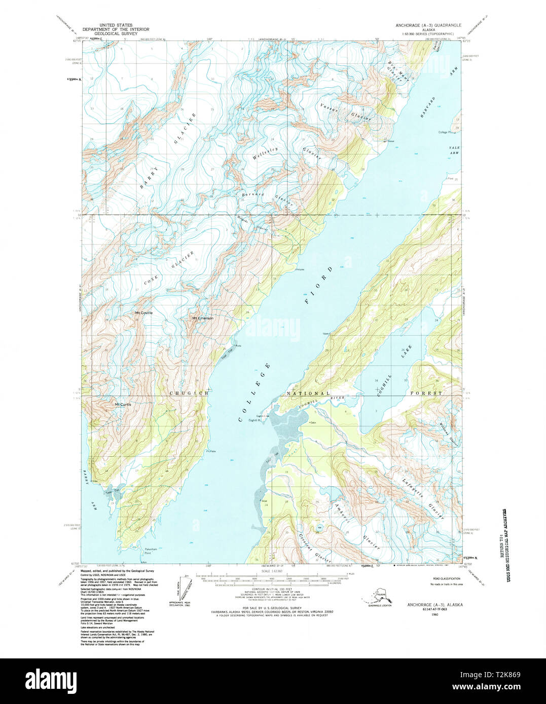Anchorage alaska map Cut Out Stock Images & Pictures - Alamy