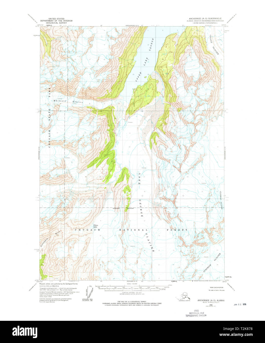 Anchorage alaska map Cut Out Stock Images & Pictures - Alamy