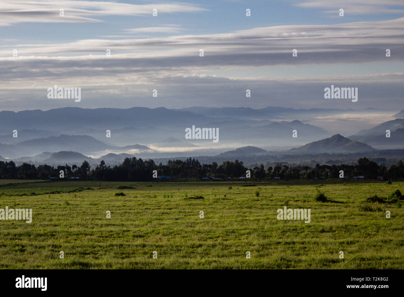 Beautiful landscape of Volcanoes National Park, Rwanda Stock Photo - Alamy