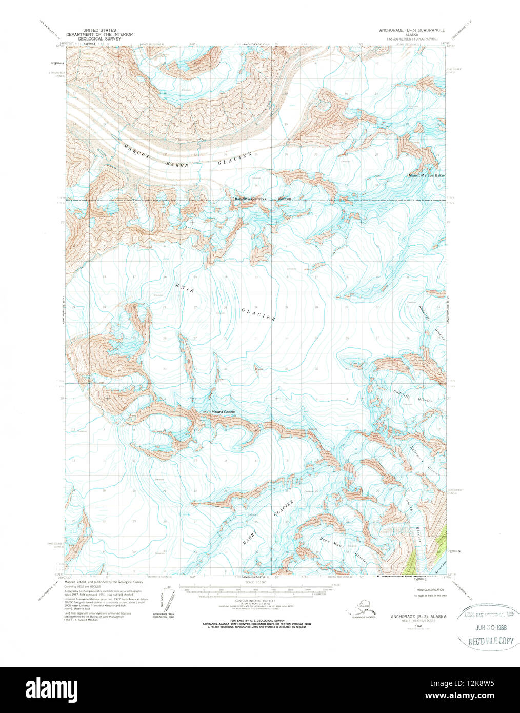 Anchorage alaska map Cut Out Stock Images & Pictures - Alamy