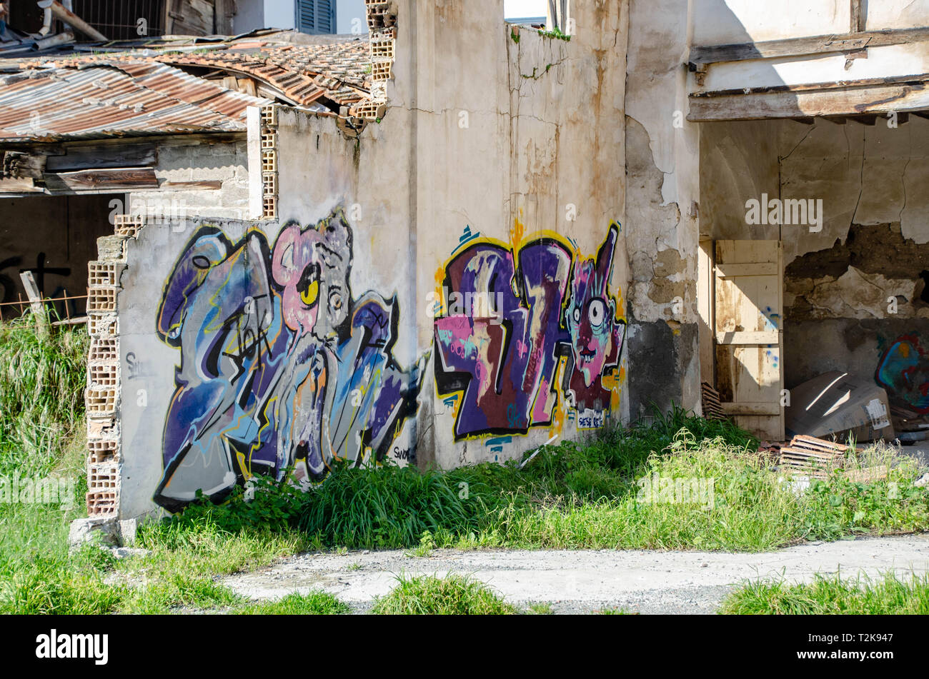 Street art in Larnaca, Cyprus. February 2019 Stock Photo - Alamy
