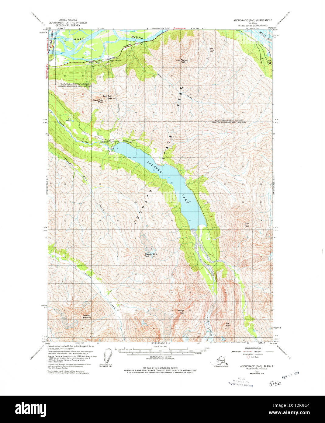 Anchorage alaska map Cut Out Stock Images & Pictures - Alamy