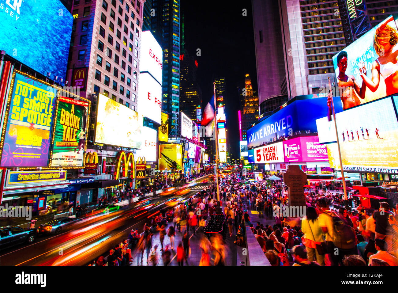Times Square at Night, New York Stock Photo - Alamy