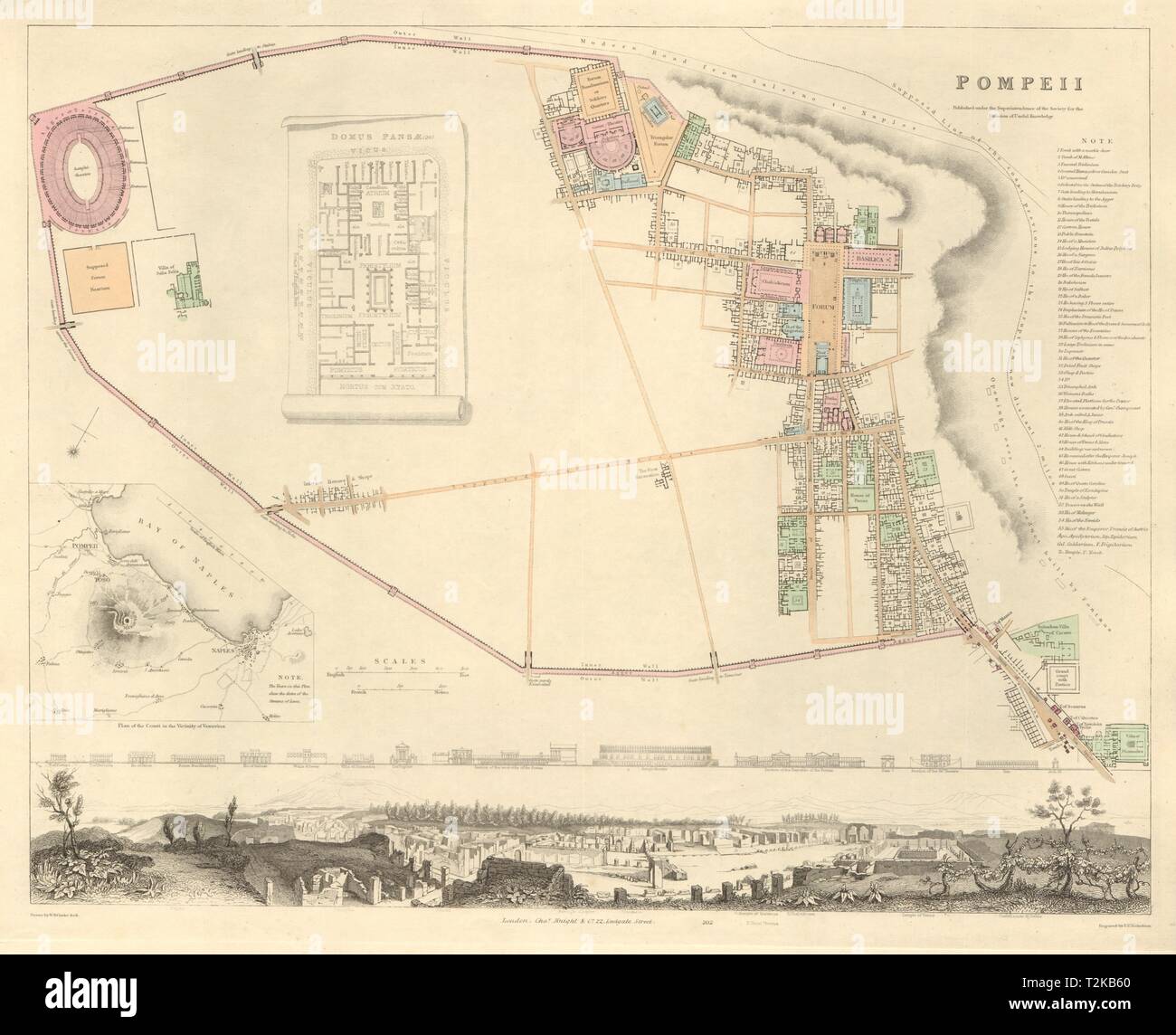 Map of the city of pompeii hi-res stock photography and images - Alamy