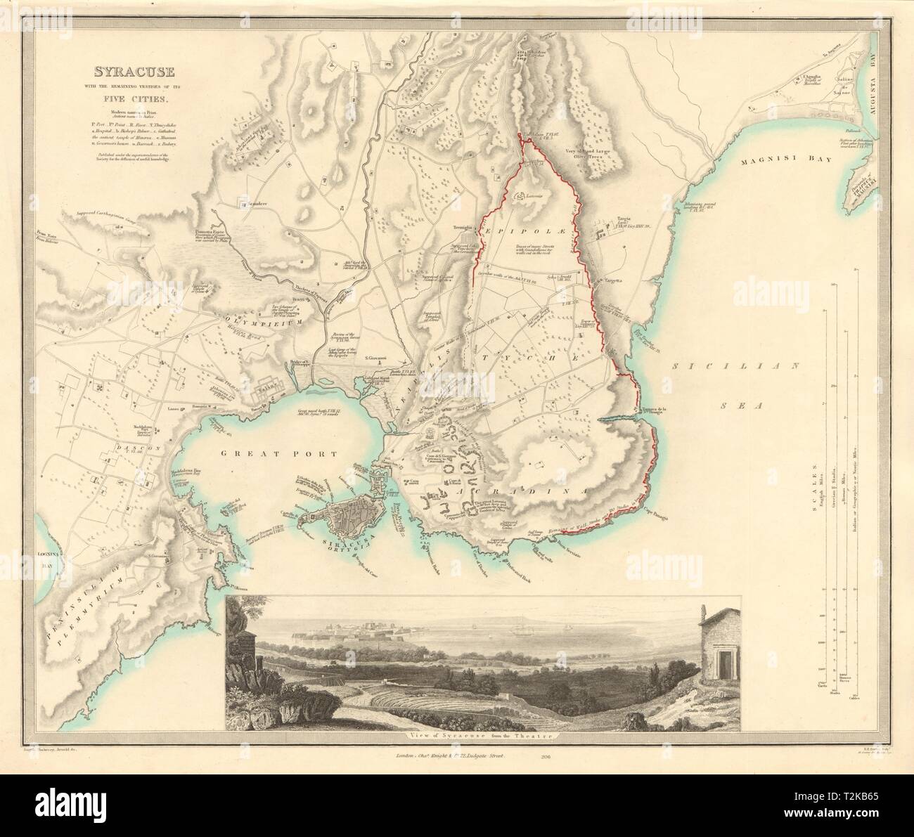 Syracuse italy, map hi-res stock photography and images - Alamy